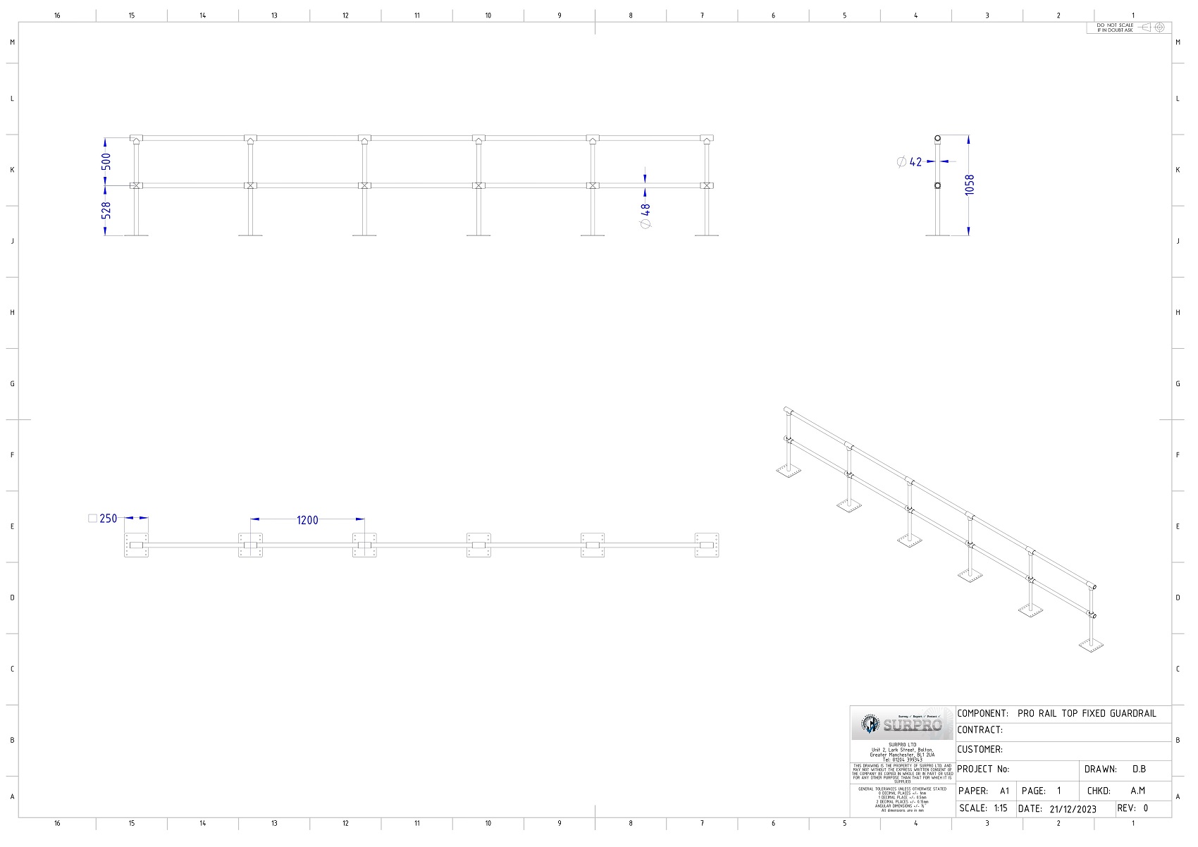 Pro Rail Top Fixed Guardrail – Surpro Products Ltd